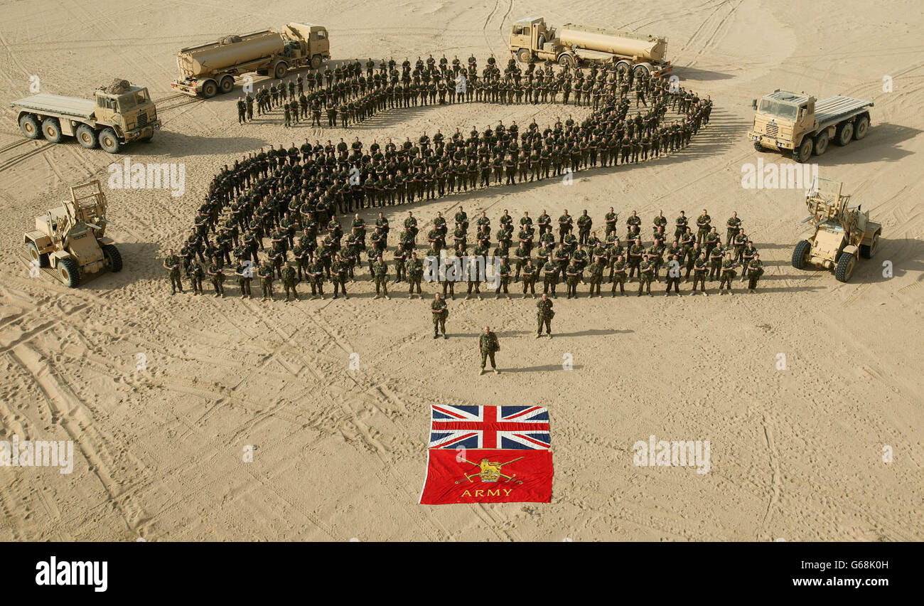 The men and women of 2 Close Support regiment pose for their regimental ...