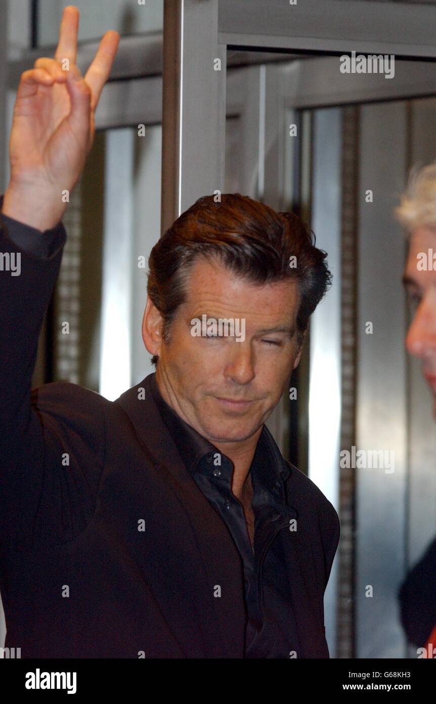 Actor Pierce Brosnan Arriving Odeon West End High Resolution Stock ...