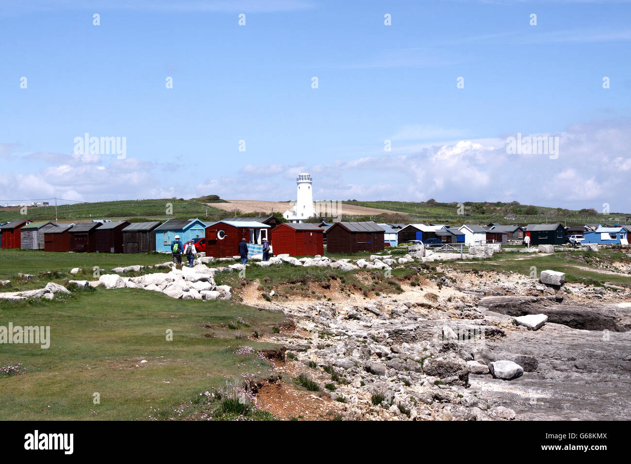 THE CLIFF TOPS AND COASTLINE OF PORTLAND BILL. DORSET UK Stock Photo ...