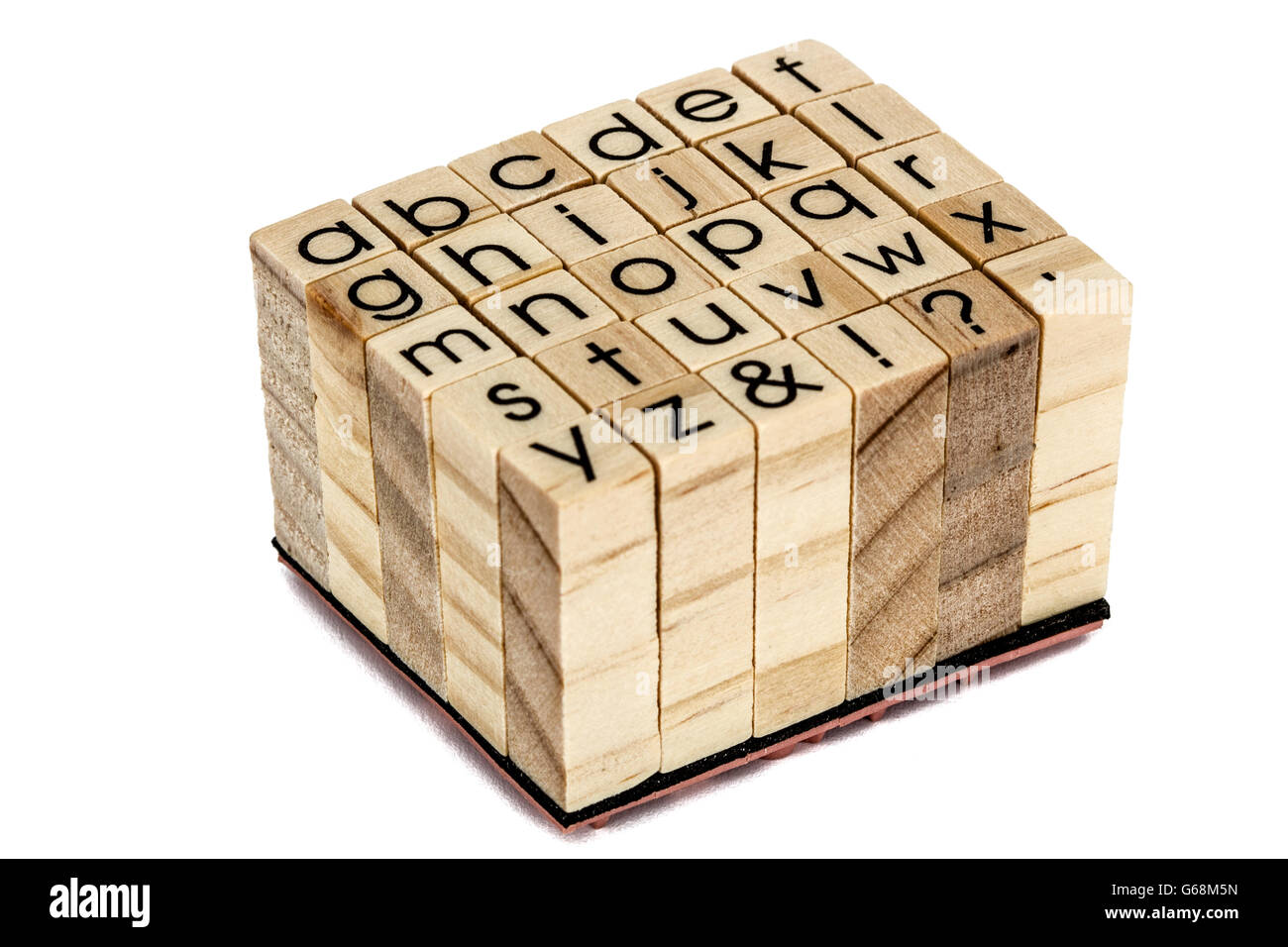 Set of stamps for imprint characters, isolated on white background ...