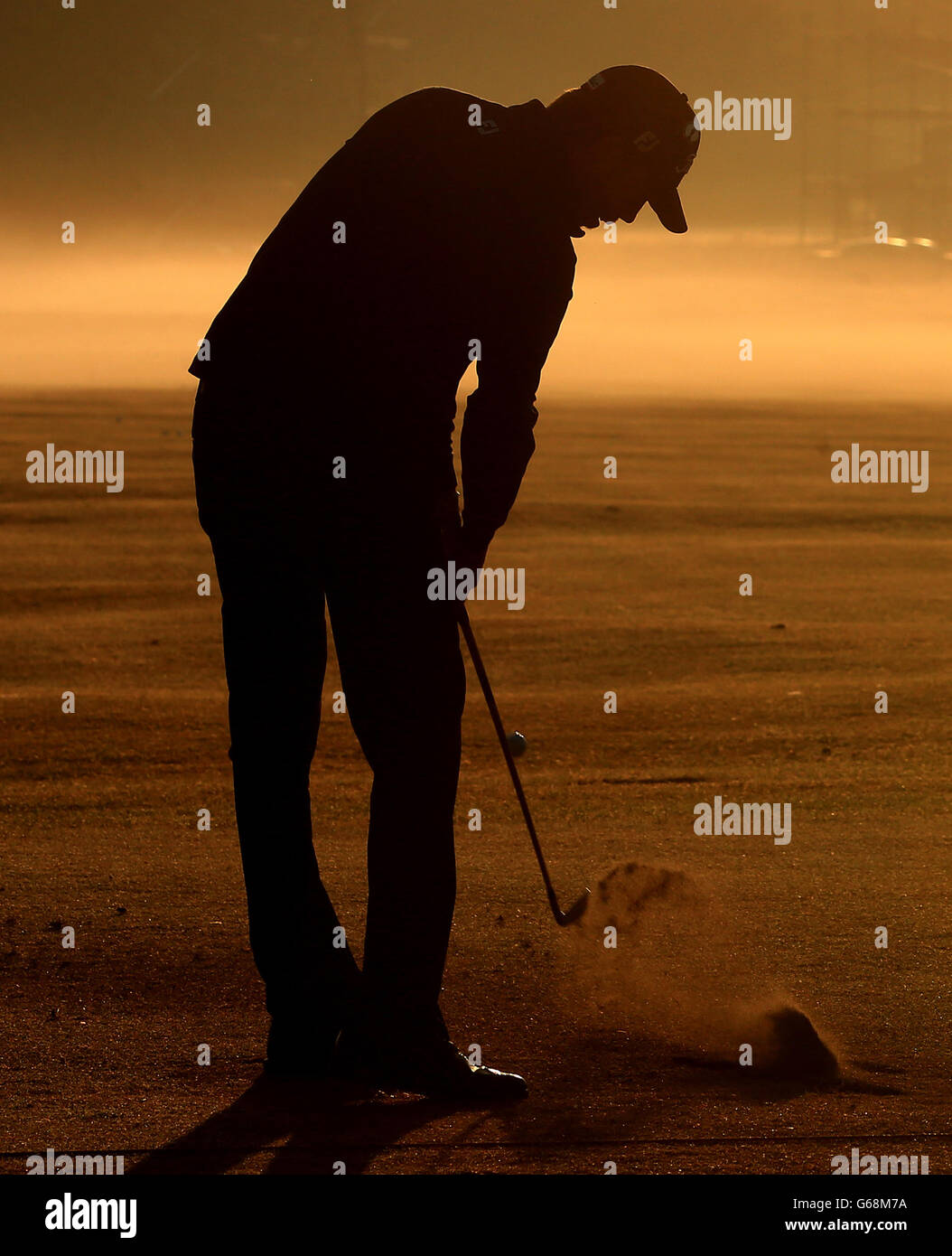 Players practice on the practice Ground during day two of the 2013 Open ...