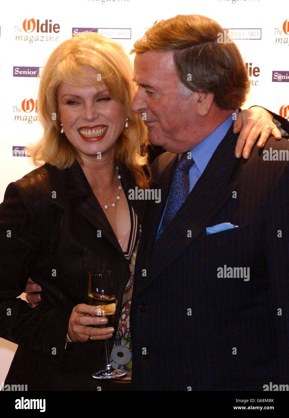 Actress Joanna Lumley and the host for the awards Terry Wogan at a ...
