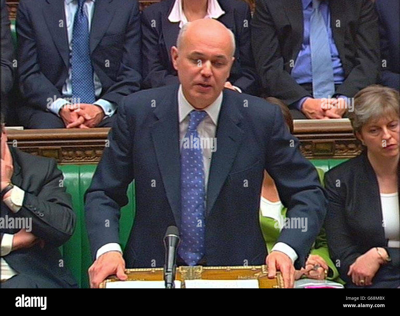 Screen grab of Leader of the Opposition, Iain Duncan Smith talking in ...