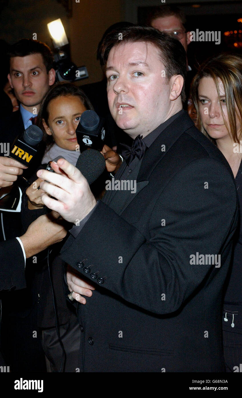 Actor ricky gervais arriving at le meridien grosvenor house hi-res ...