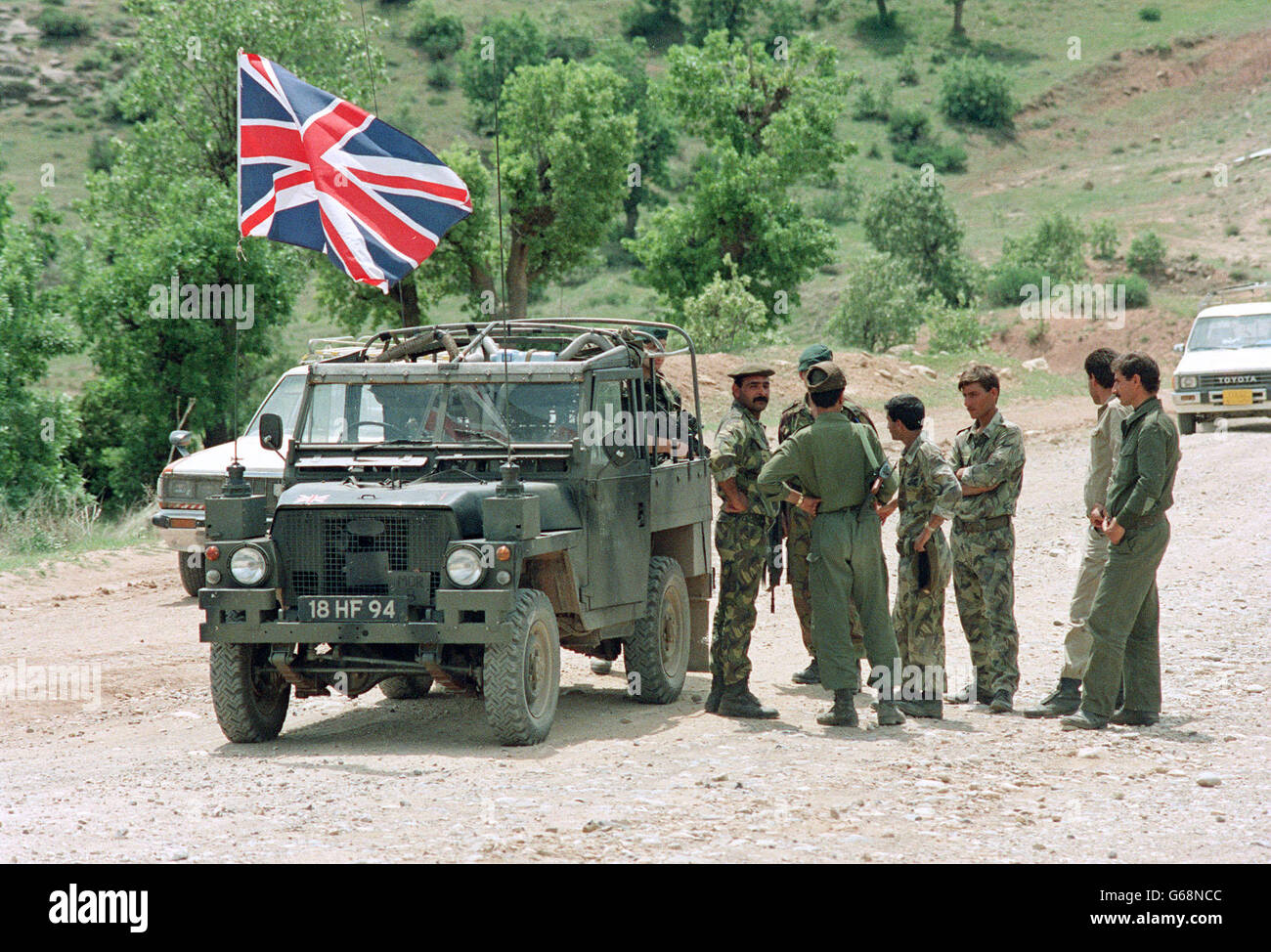 British Marines of 45 Commando are stopped by Iraqi soldiers as they ...