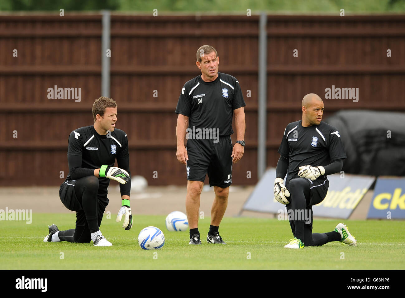Birmingham City goalkeepers Colin Doyle (left) and Darren Randolph ...