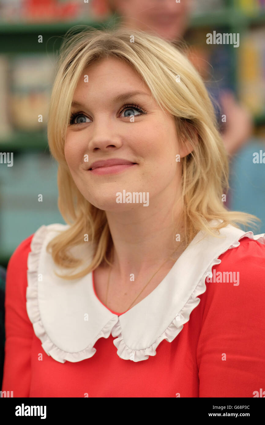 Emerald Fennell actress and author at the Hay Festival May 2016 Stock ...