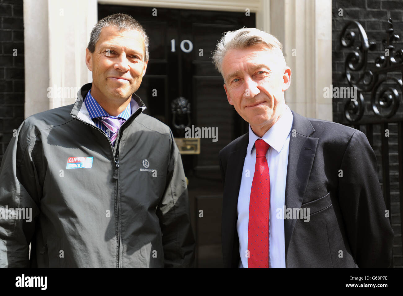 Simon Talbot (left) outside Downing Street with Conrad Bird, GREAT ...