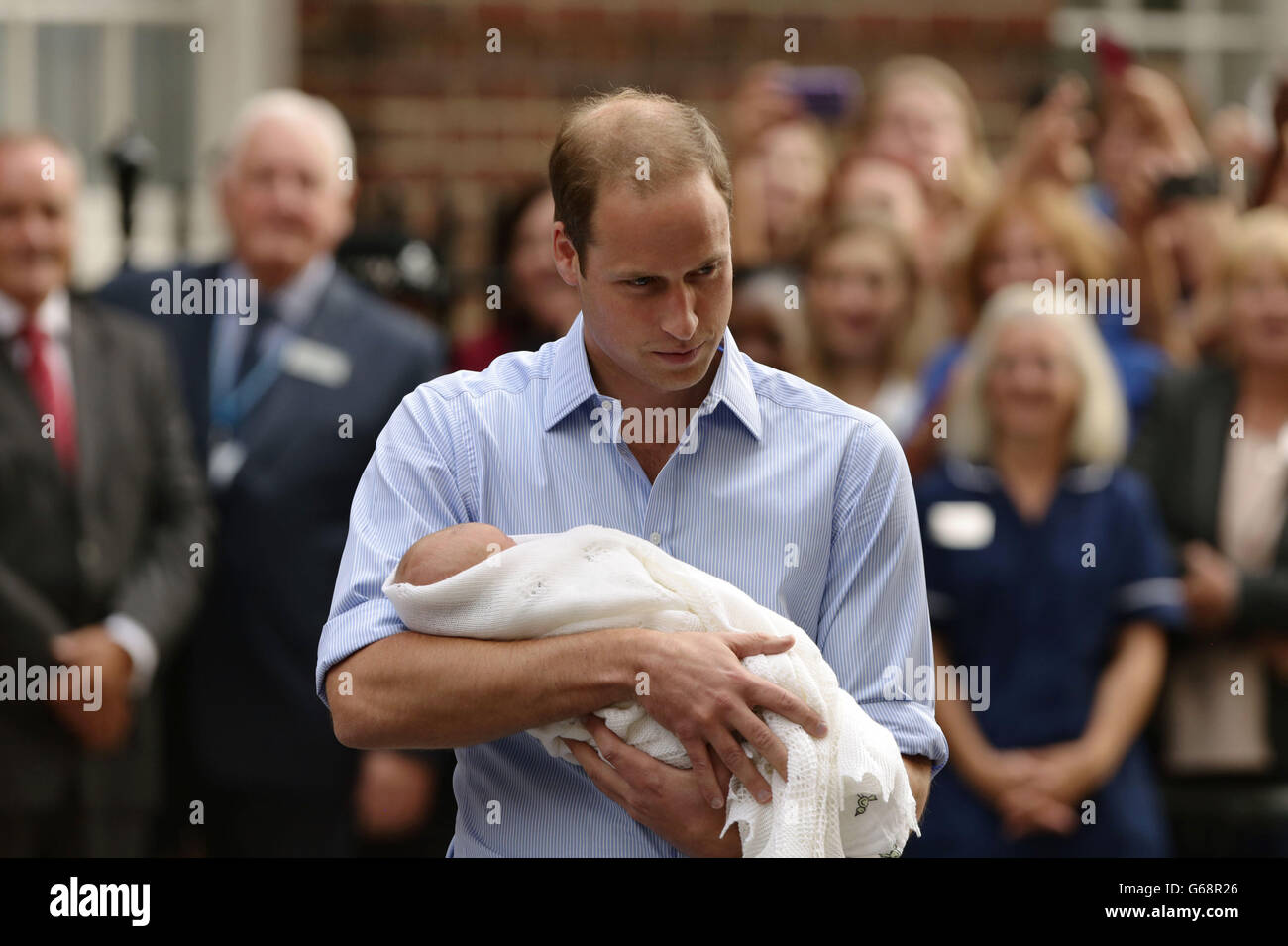 Birth of Prince George of Cambridge Stock Photo - Alamy