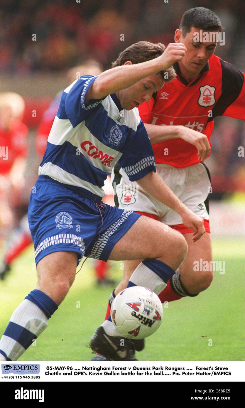 05-MAY-96. Nottingham Forest v Queens Park Rangers. Forest's Steve ...