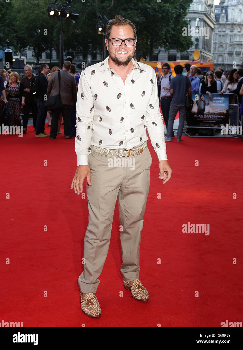 Alan Carr arriving for the premiere of Alan Partridge : Alpha Papa, at ...