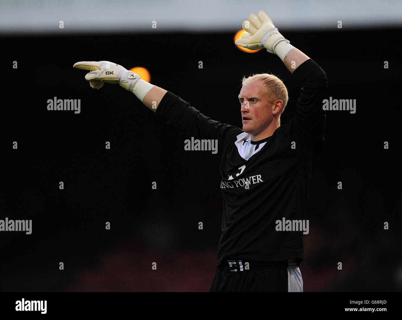 Leicester City's Conrad Logan during the pre-season friendly at Bootham ...