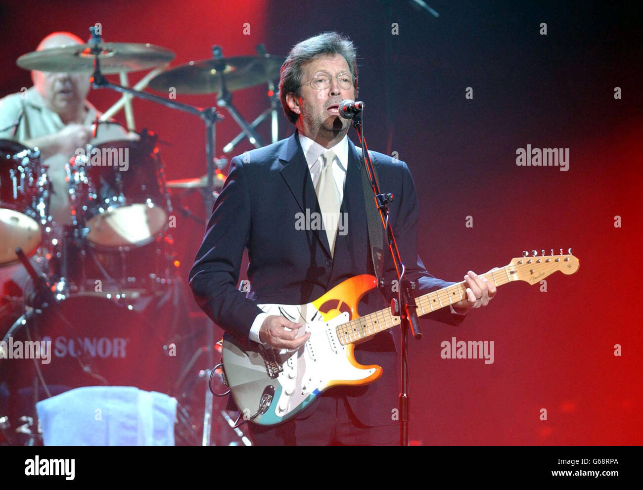 Eric Clapton performs on stage during the second in a series of special ...