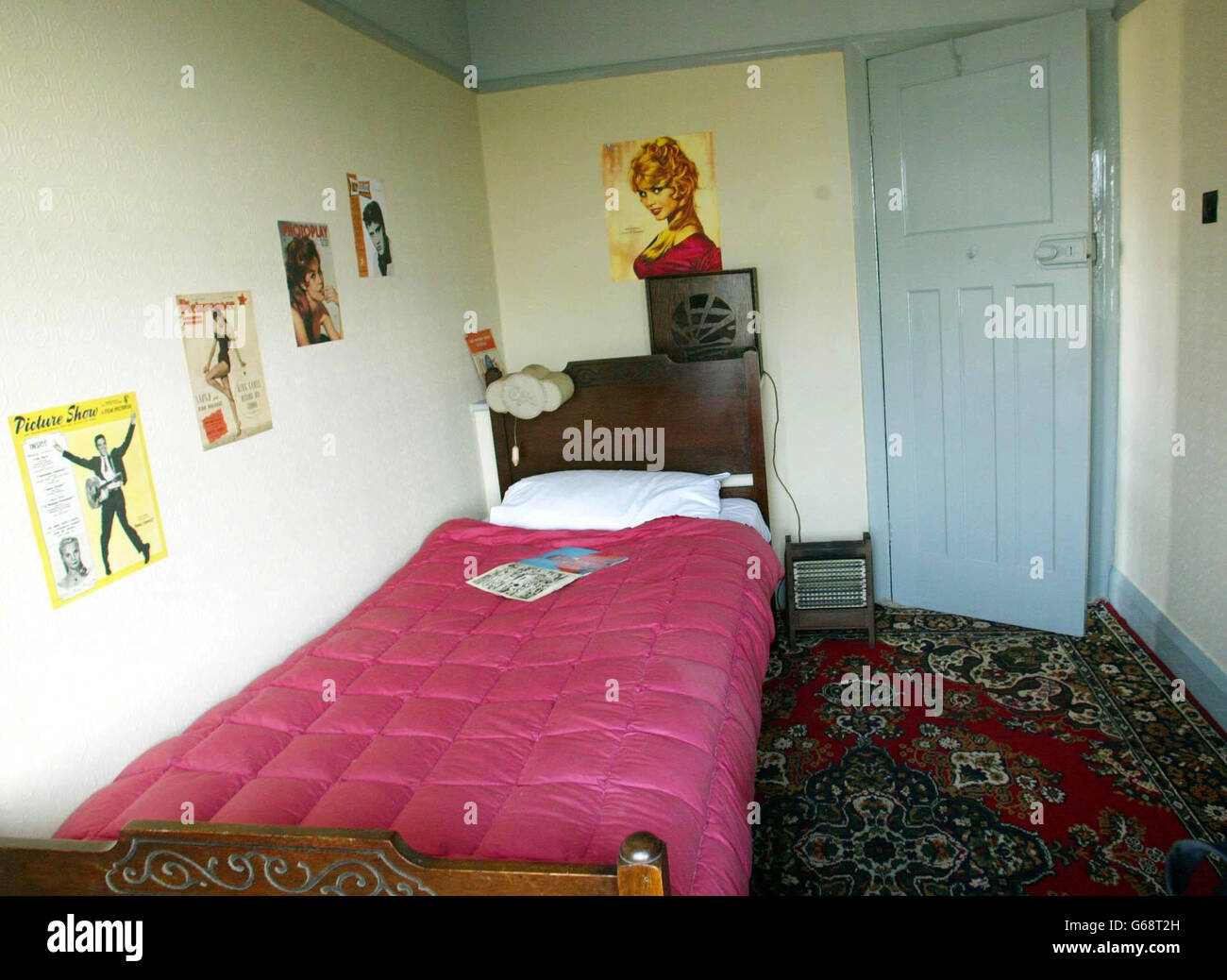 The bedroom of former Beatle John Lennon, inside his childhood home ...