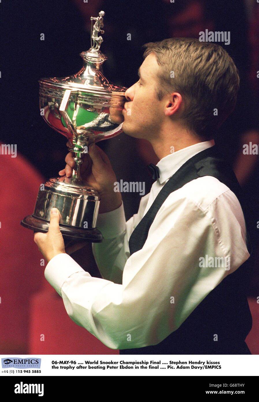 World Championship Snooker Final, Stephen Hendry v Peter Ebdon. Stephen ...
