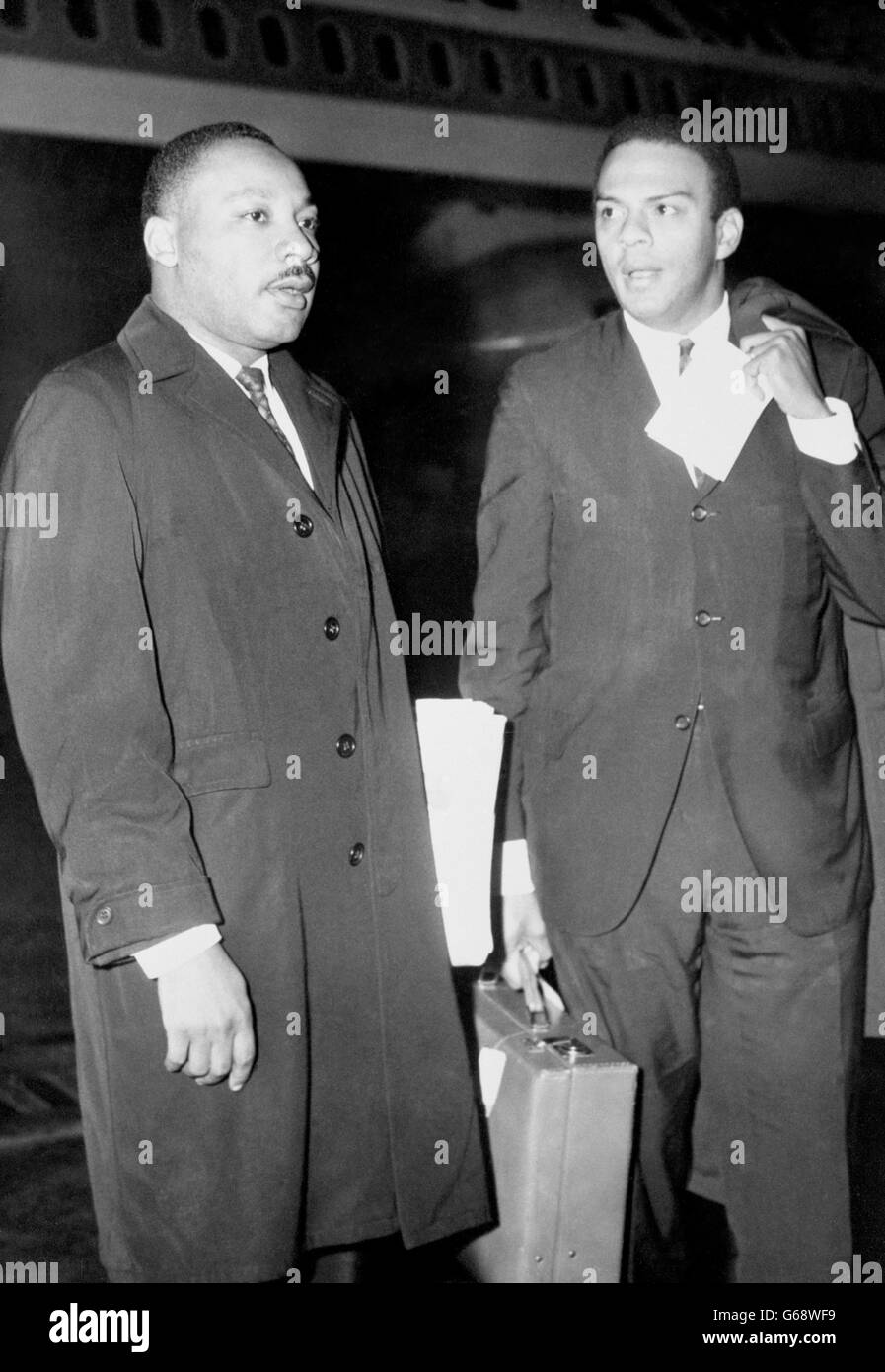 Nobel Prize winner Dr Martin Luther King arrives at Heathrow Airport ...