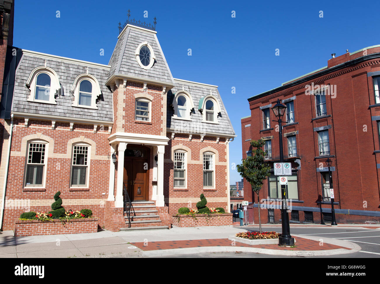 Historic building in Saint John downtown (New Brunswick, Canada Stock ...