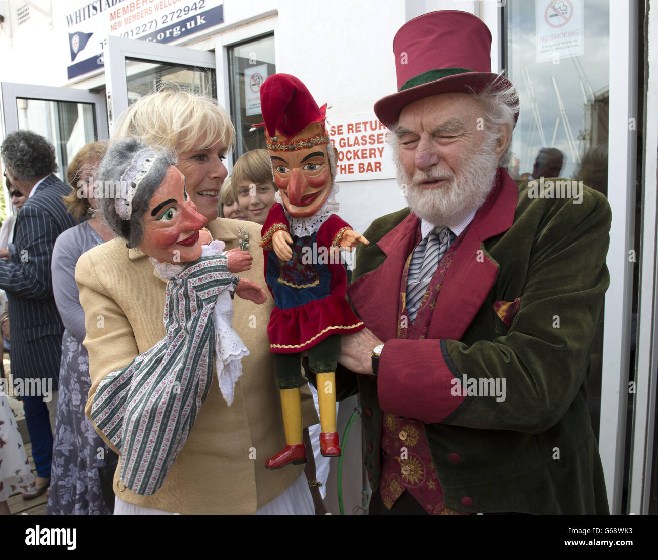 The Duchess of Cornwall with Des Turner the Punch and Judy man at the ...