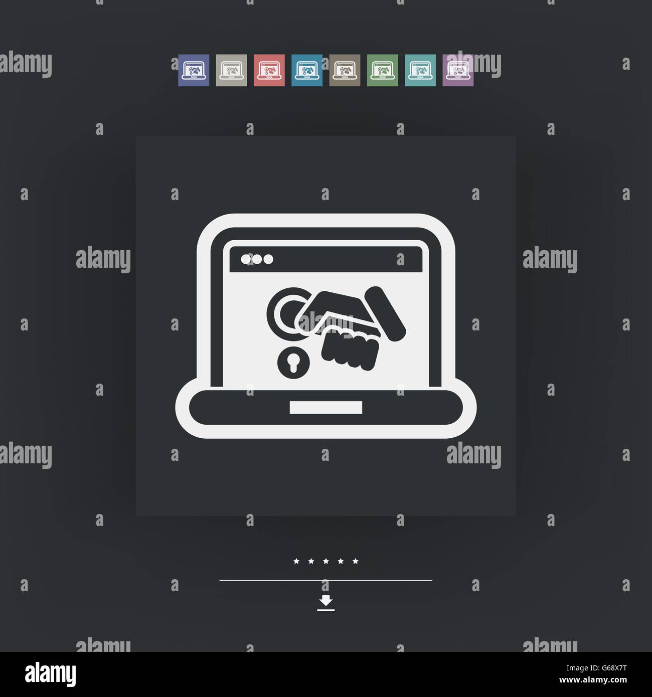 Computer privacy concept icon Stock Vector Image & Art - Alamy