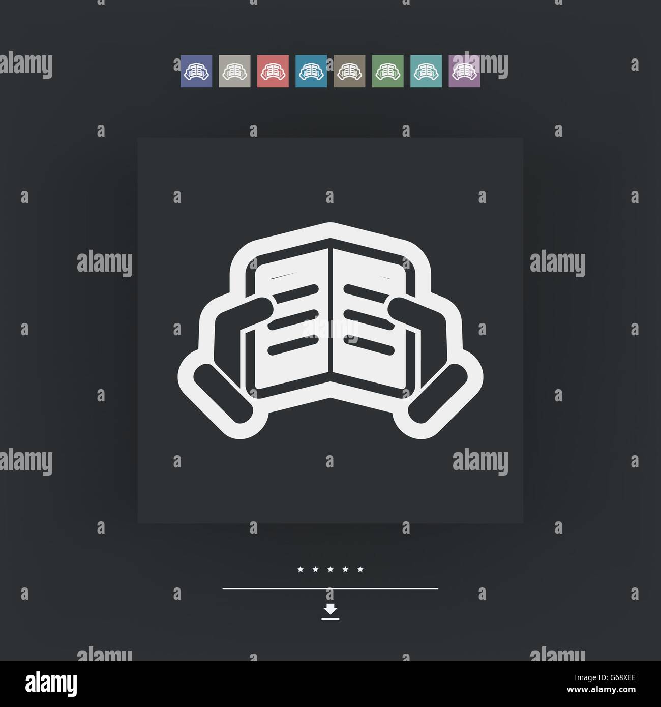 Reading icon hi-res stock photography and images - Alamy