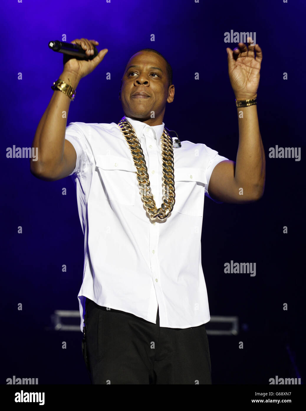 Half length mid performing live onstage mangsm gig concert hi-res stock ...