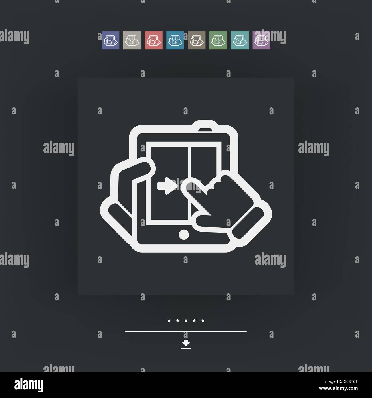 Touchscreen sliding icon Stock Vector Image & Art - Alamy