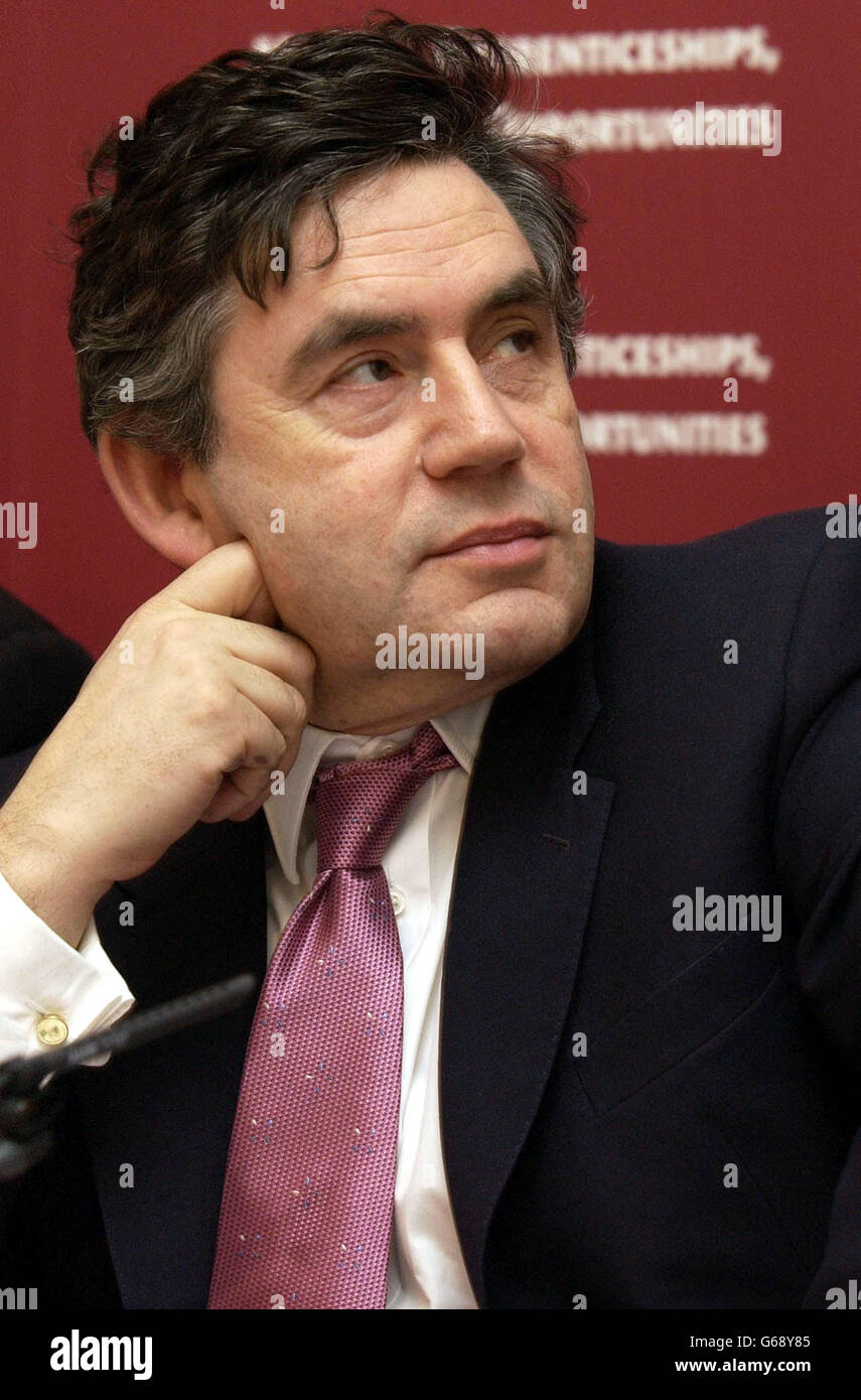 Gordon Brown - apprenticeships Stock Photo - Alamy