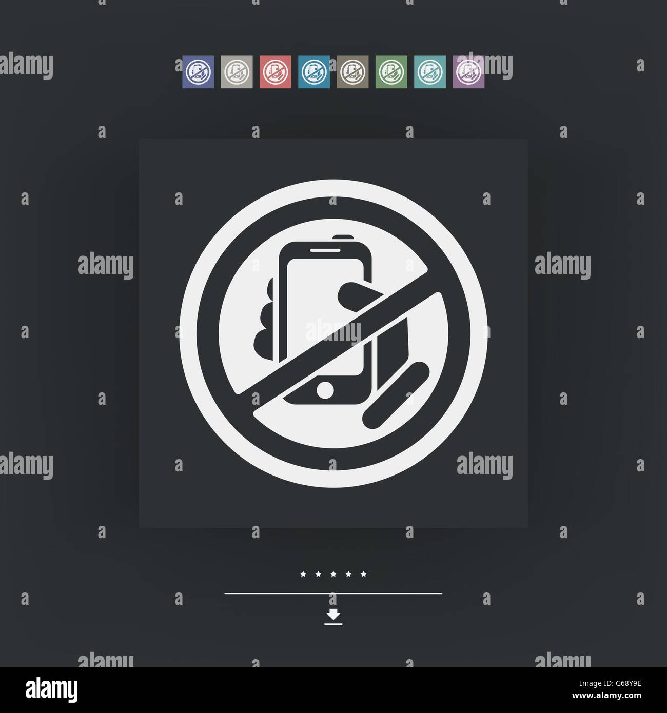 Cell phone prohibition sign Stock Vector Images - Alamy