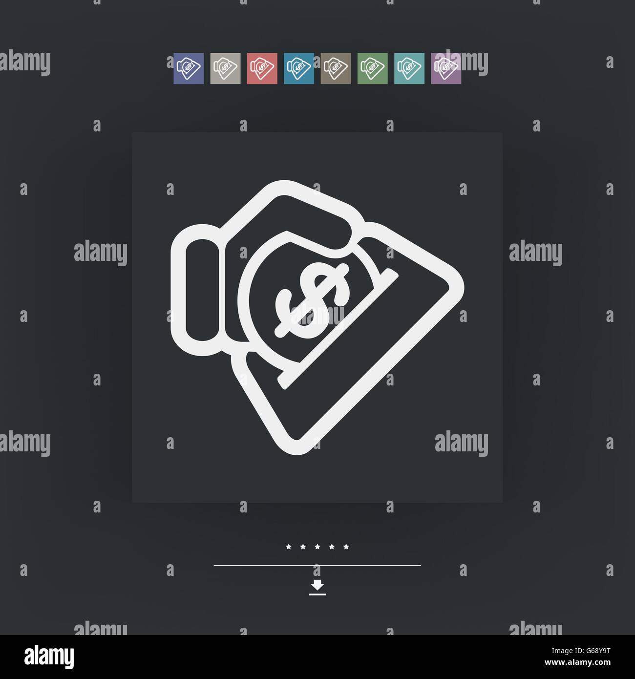 Hand inserting coin piggy bank Stock Vector Images - Alamy