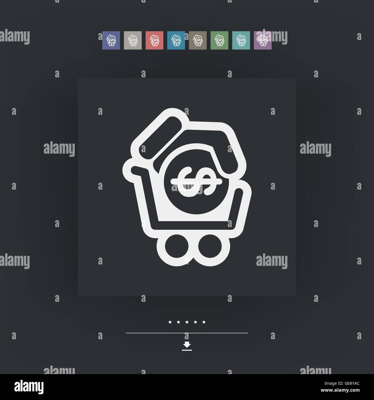 Money cart icon Stock Vector Image & Art - Alamy