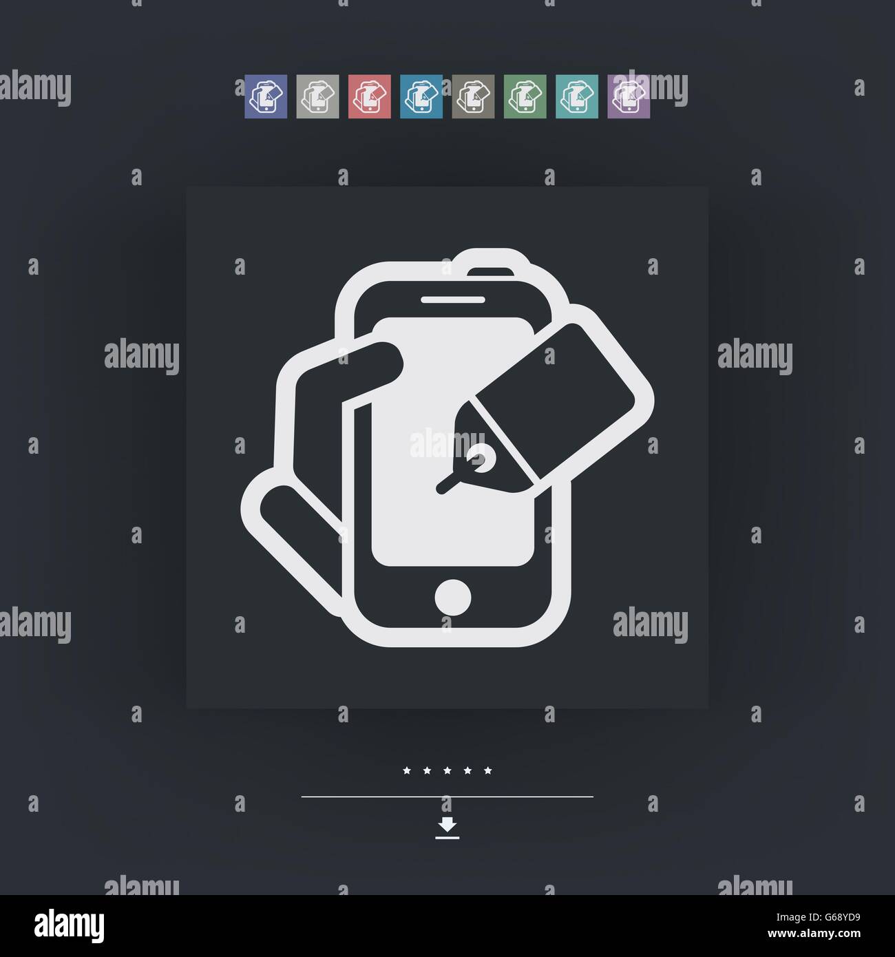 Phone label icon Stock Vector Image & Art - Alamy