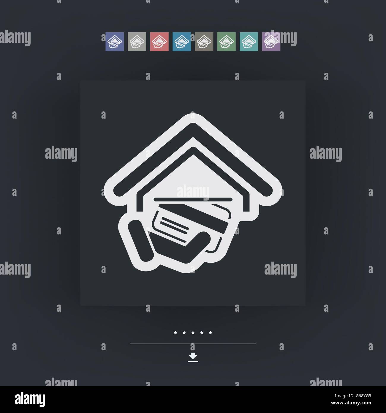 Credit card house Stock Vector Images - Alamy