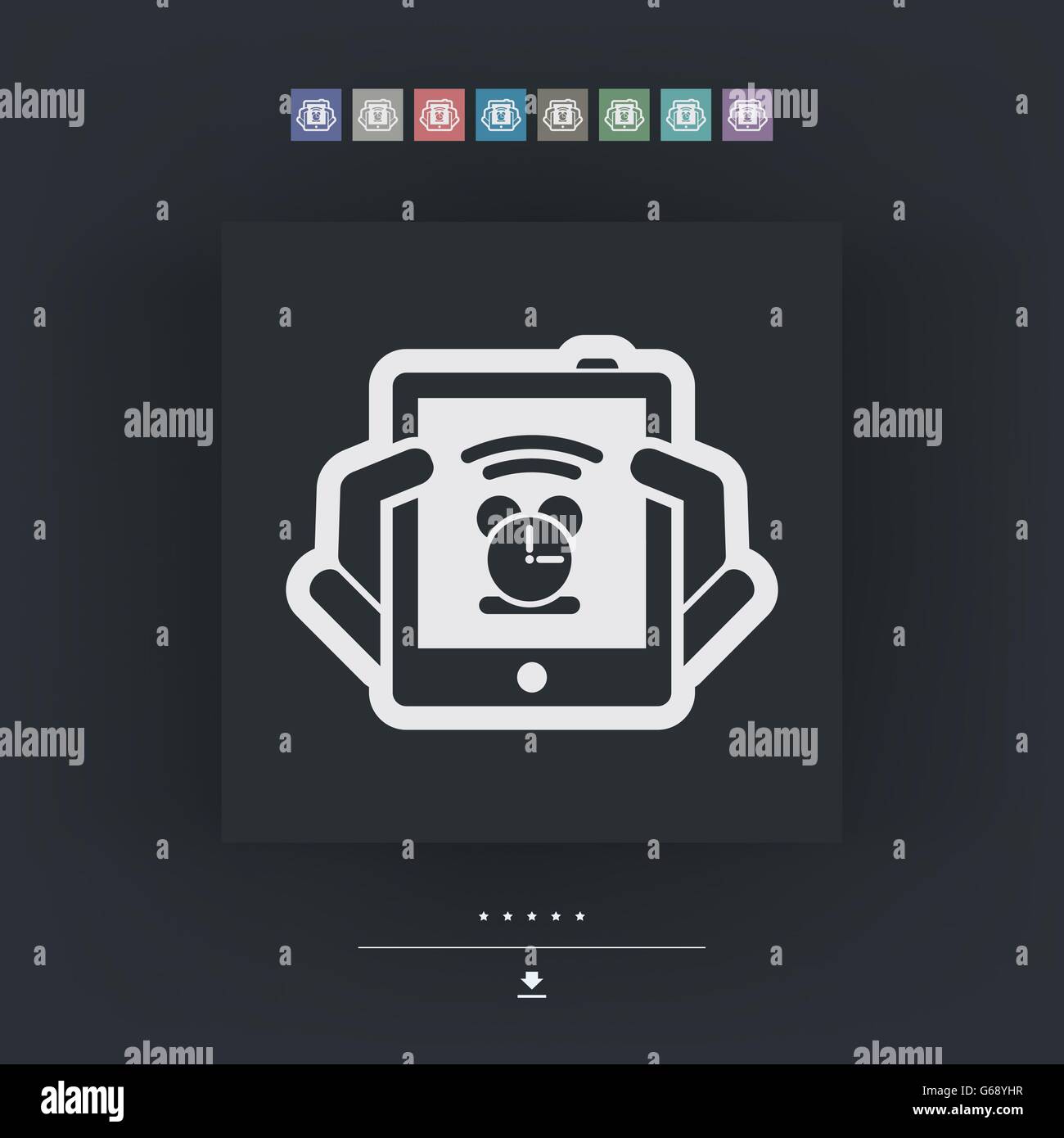 Tablet clock icon Stock Vector Image & Art - Alamy