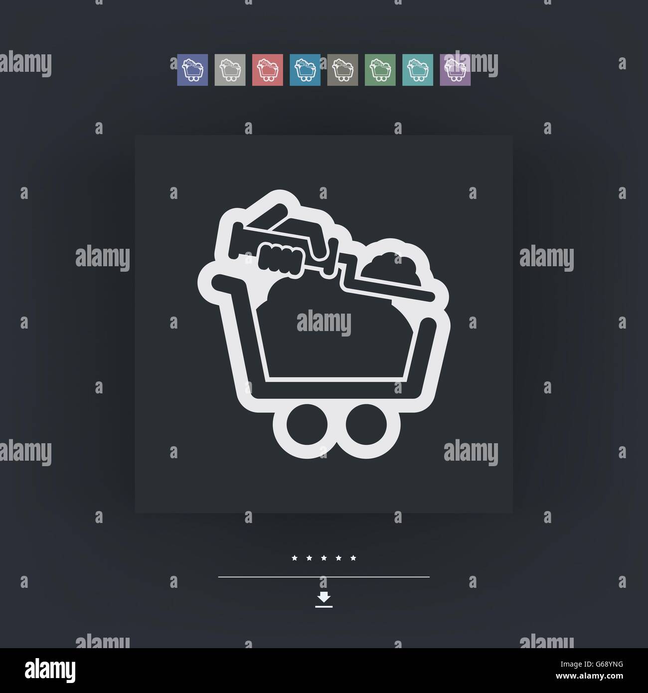 Mixing cement in wheelbarrow Stock Vector Images - Alamy