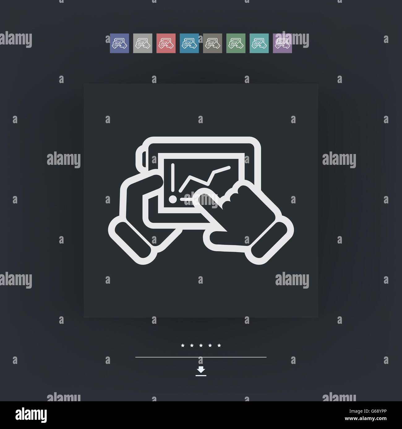 Analyzing with tablet Stock Vector Images - Alamy