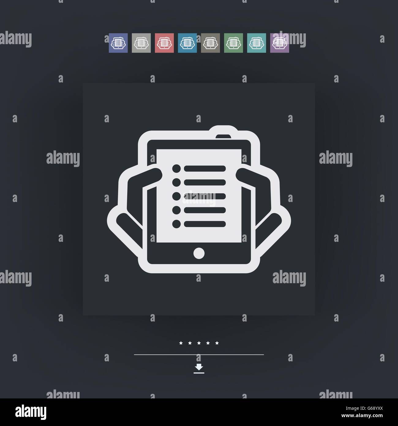 Tablet list icon Stock Vector Image & Art - Alamy