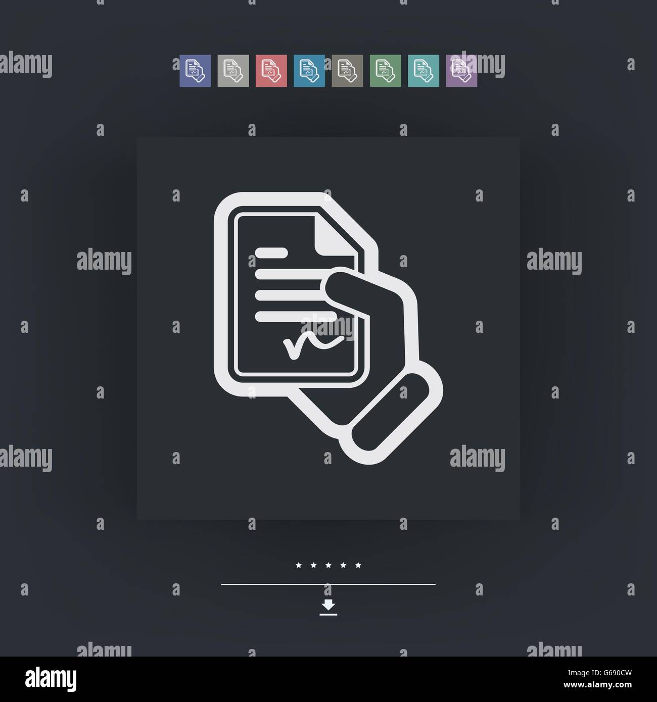 Document signed icon Stock Vector Image & Art - Alamy