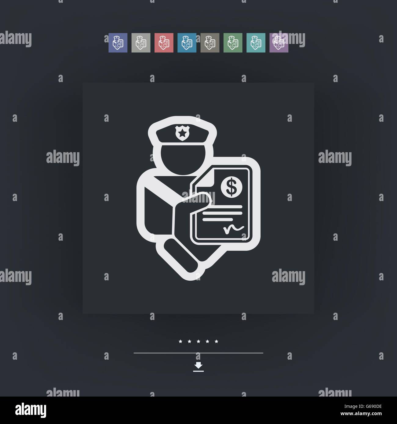 Pay fine Stock Vector Images - Alamy