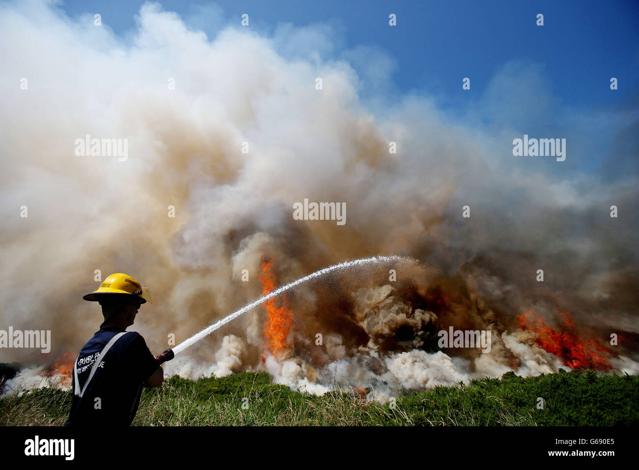 Howth Head fire Stock Photo - Alamy