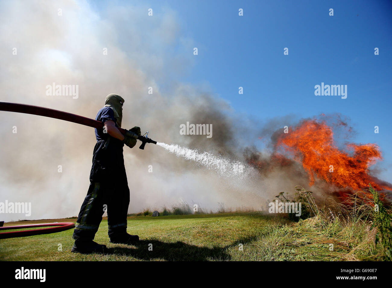 Howth Head fire Stock Photo - Alamy