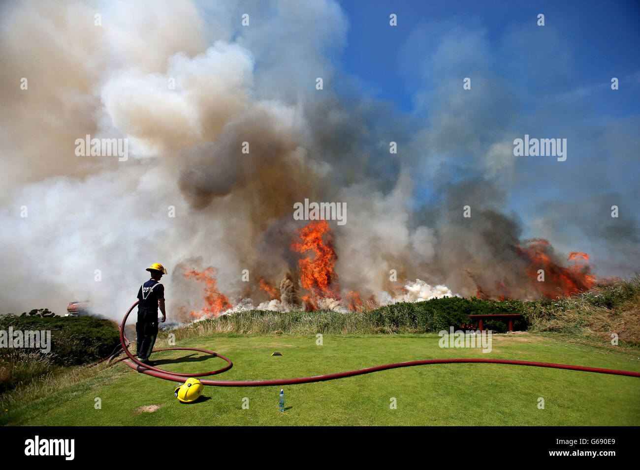 Howth Head fire Stock Photo - Alamy