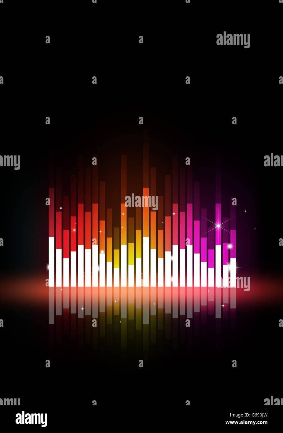 abstract multicolor music equalizer background for party events Stock ...