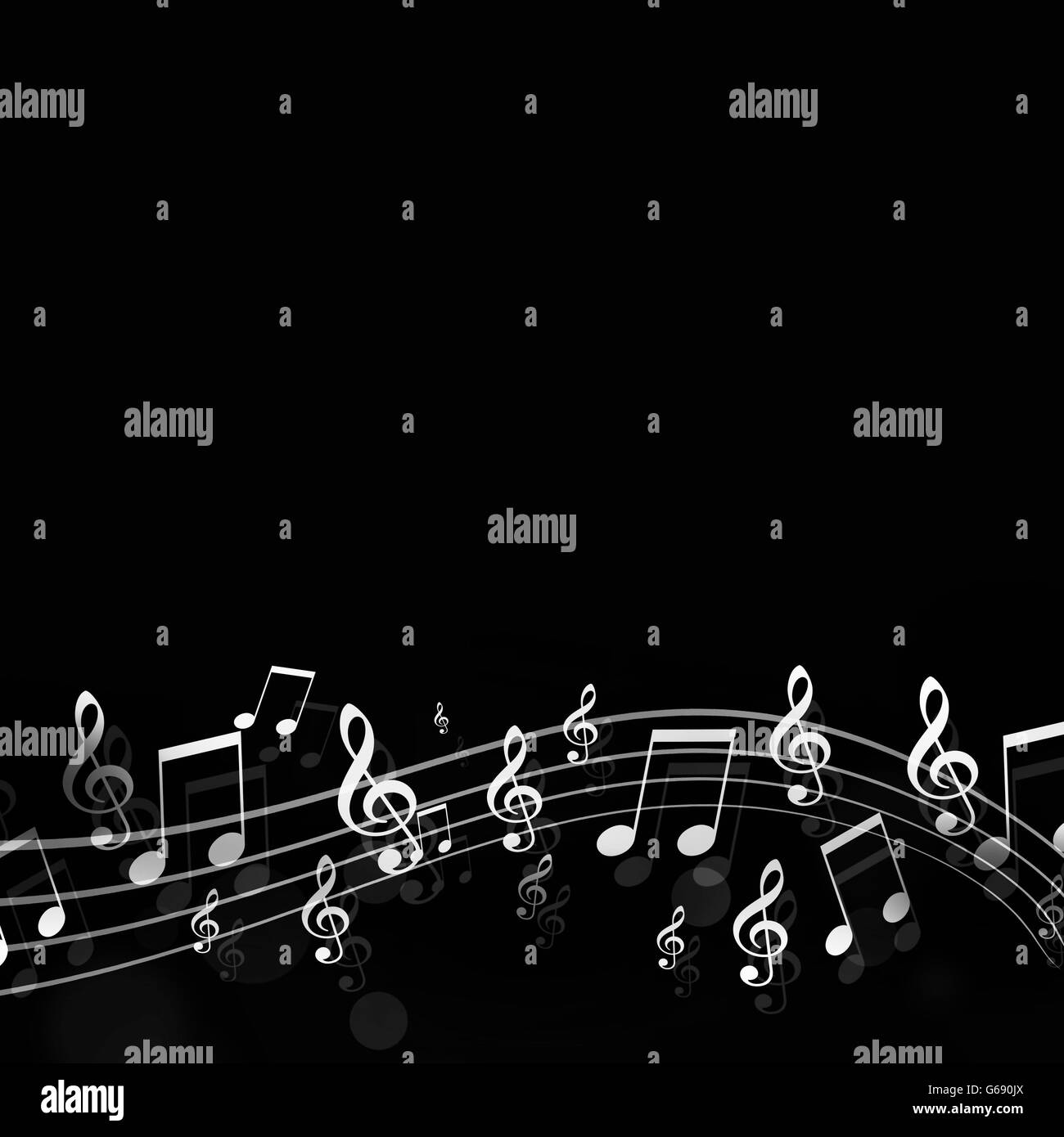 Abstract Music Black