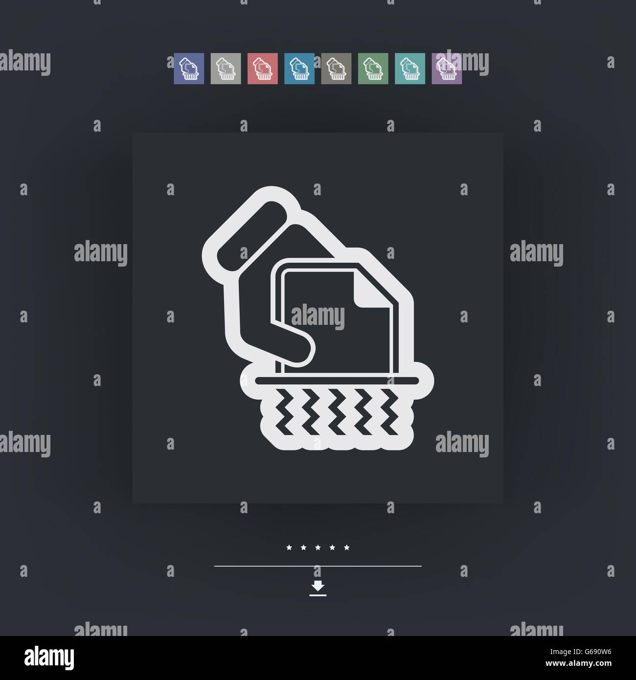 Paper shredder machine Stock Vector Images - Alamy