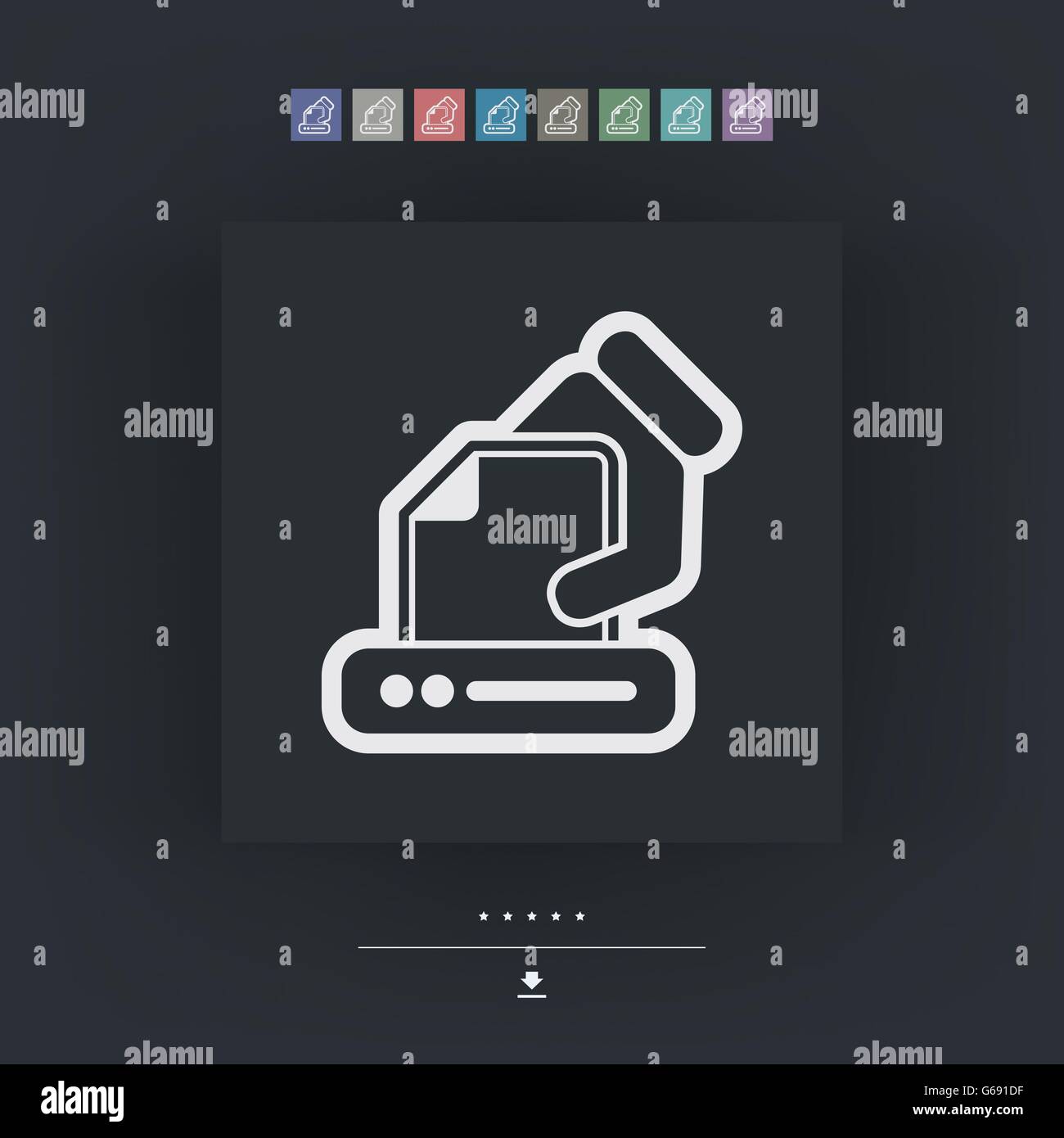 Label printer Stock Vector Images - Alamy