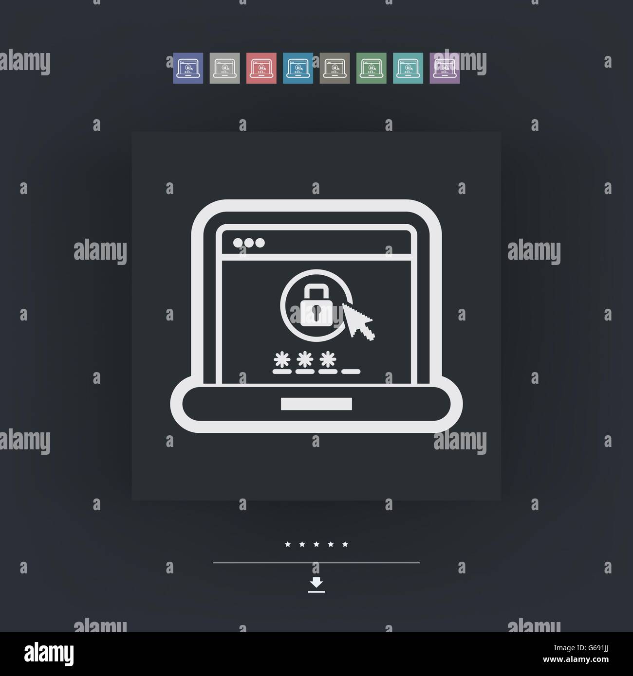 Computer password Stock Vector Images - Alamy