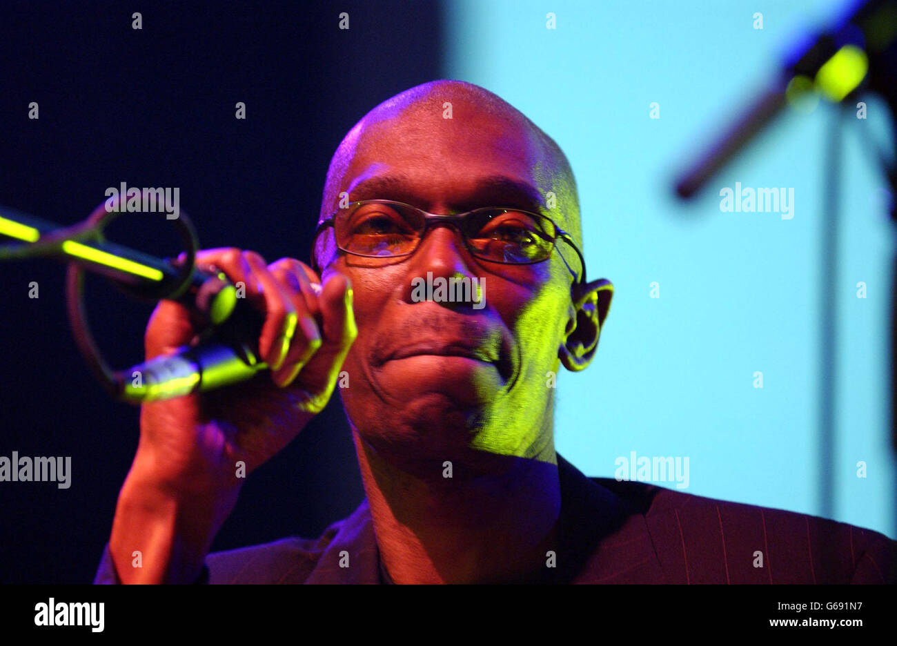 Maxi Jazz One Big No anti-war concert Stock Photo - Alamy