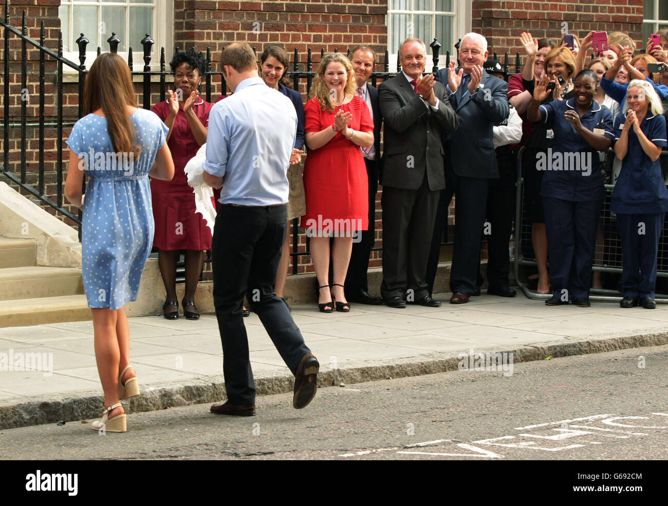 Birth of Prince George of Cambridge Stock Photo - Alamy