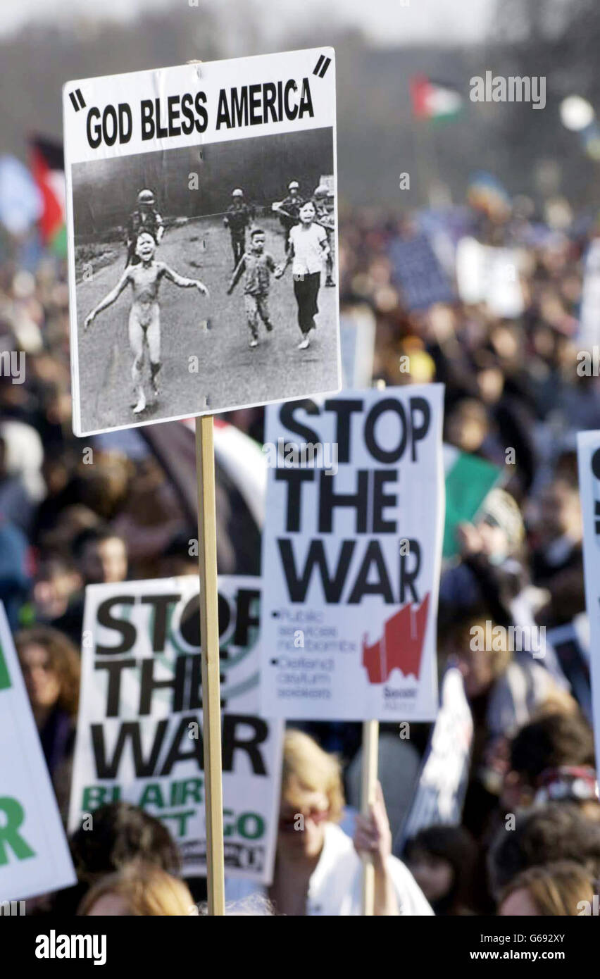 Anti war rally - Hyde Park Stock Photo - Alamy
