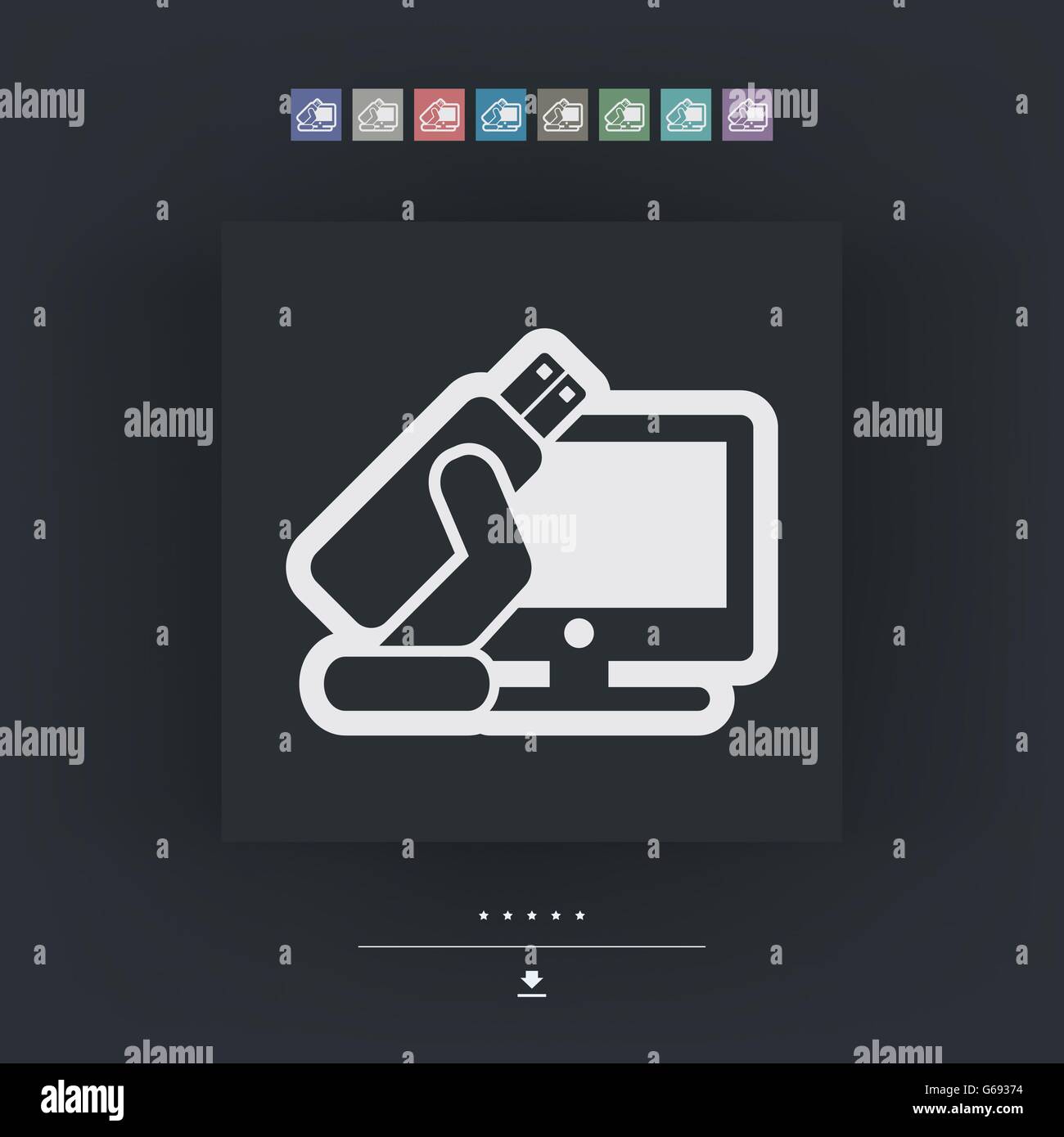 Tv usb icon Stock Vector Image & Art - Alamy
